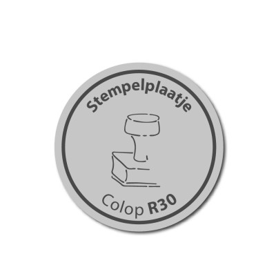 Tekstplaatje Colop Printer R 30 - Stempelplaatje Colop R 30
