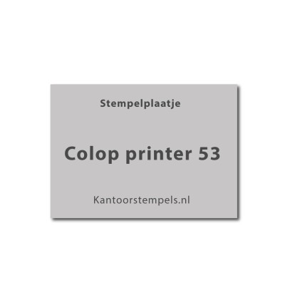 Tekstplaatje Colop Printer 53 - Stempelplaatje Colop 53