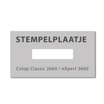 Tekstplaatje Colop Classic 2660 - Tekstplaatje Classic 2660