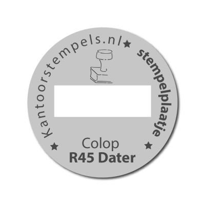 Tekstplaatje Colop Printer R 45 D - Tekstplaatje Colop R45