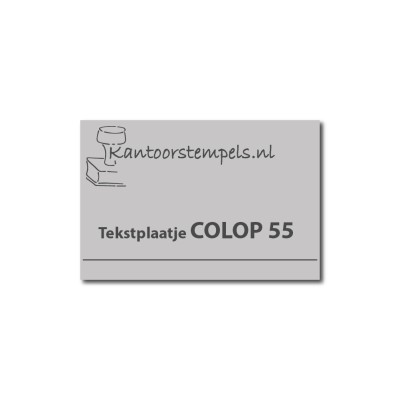 Tekstplaatje Colop Printer 55 - Stempelplaatje Colop 55